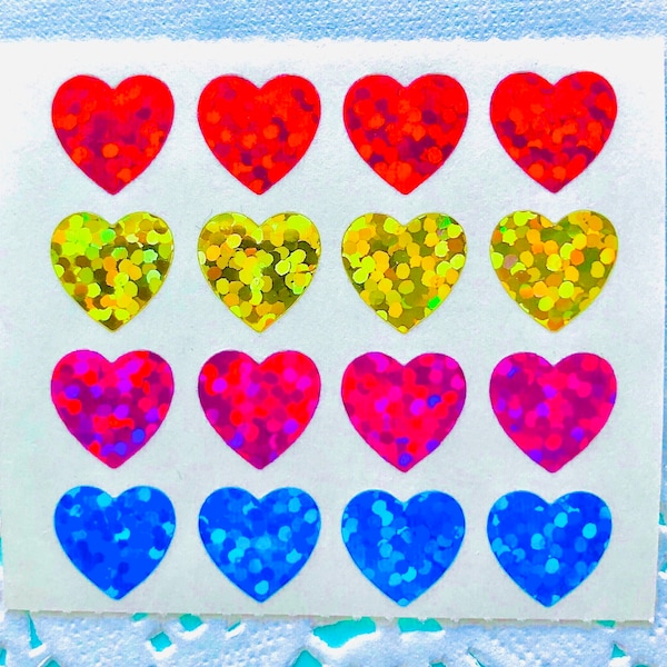 Mini Heart Stickers - Etsy