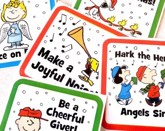 Peanuts Christmas Sticker - Etsy