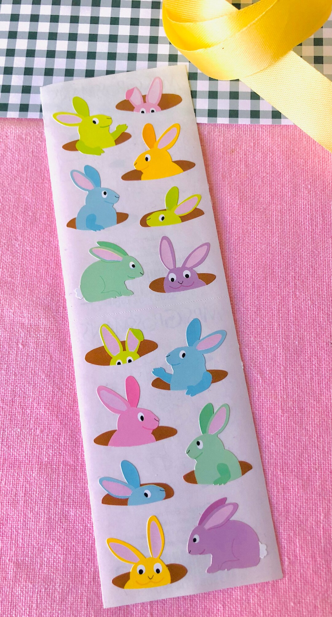 Rare Pastel Bunnies Stickers - Mrs Grossman's Rabbit Hole Burrow Chubby ...