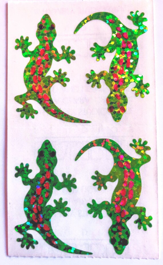 Vintage Sparkle Prism Lizard Stickers Rare 80's Hambly | Etsy
