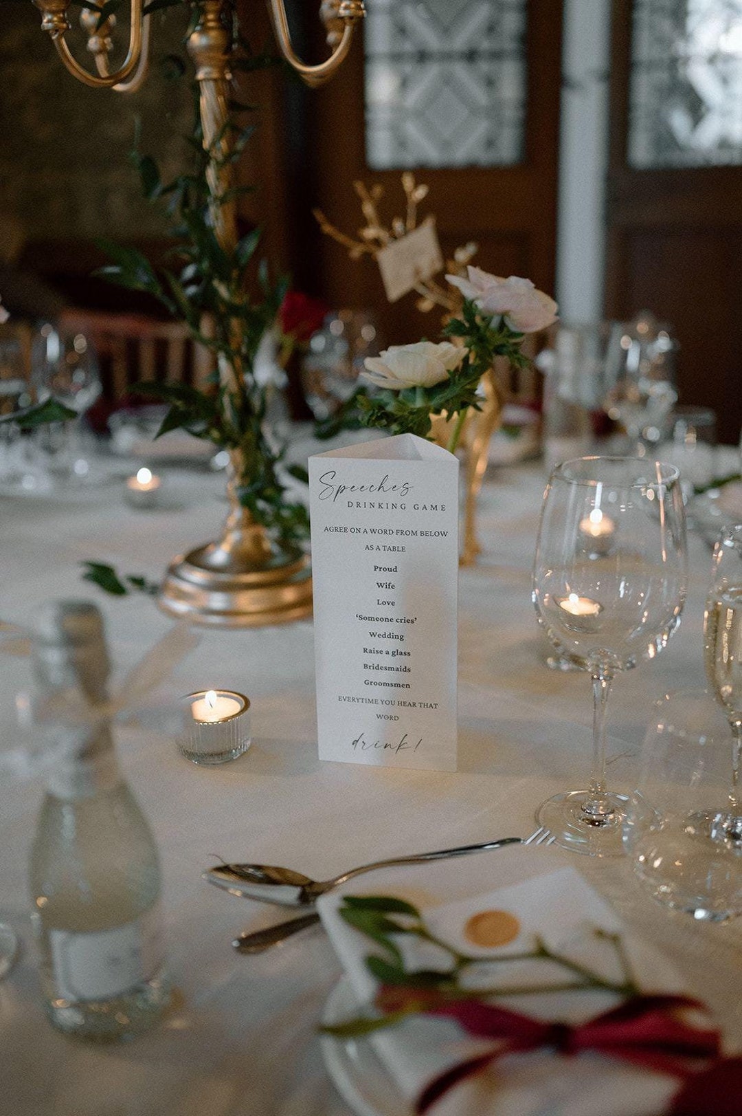 Wedding Trifold Table Talker - Classic Calligraphy Stunning High ...