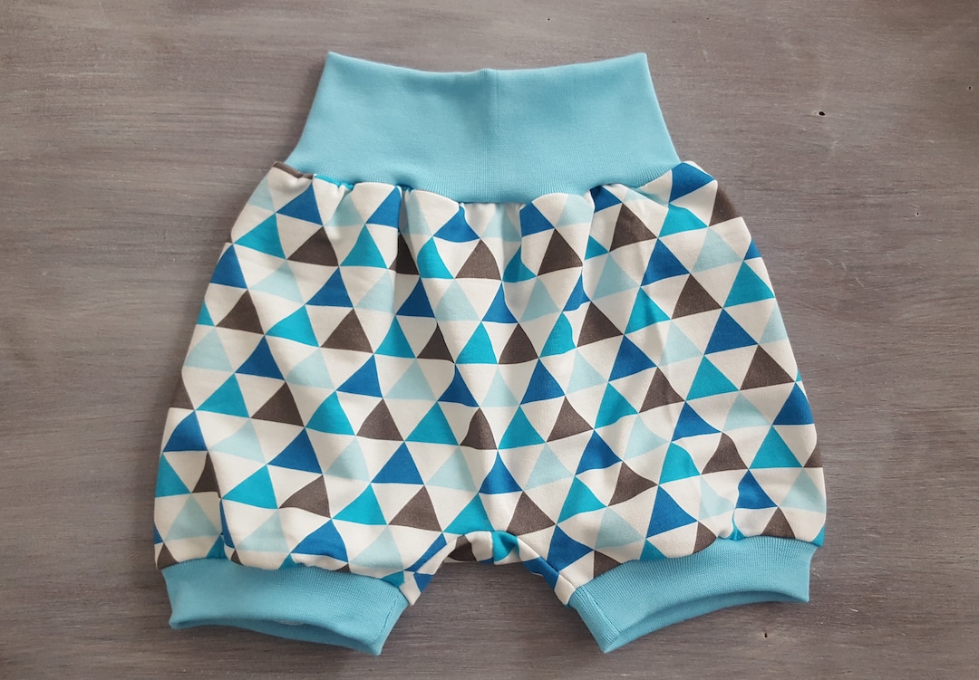 Short Summer Pants triangles Blue Sweat - Etsy