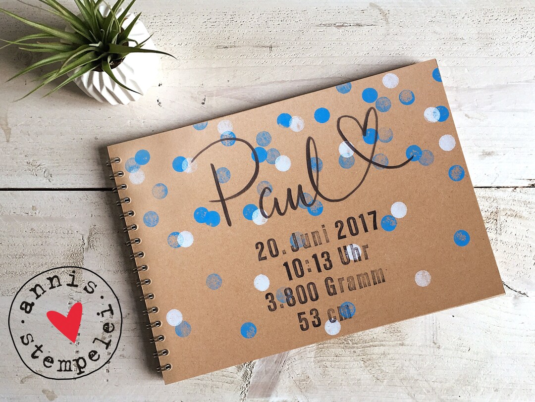 Photoalbum, Scrapbook A4, for Birth With Desired Text - Etsy