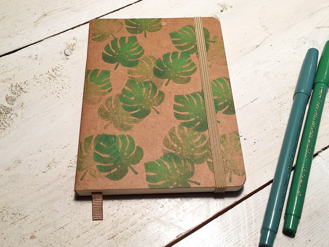 Notebook monstera, Lined, DIN A6 - Etsy