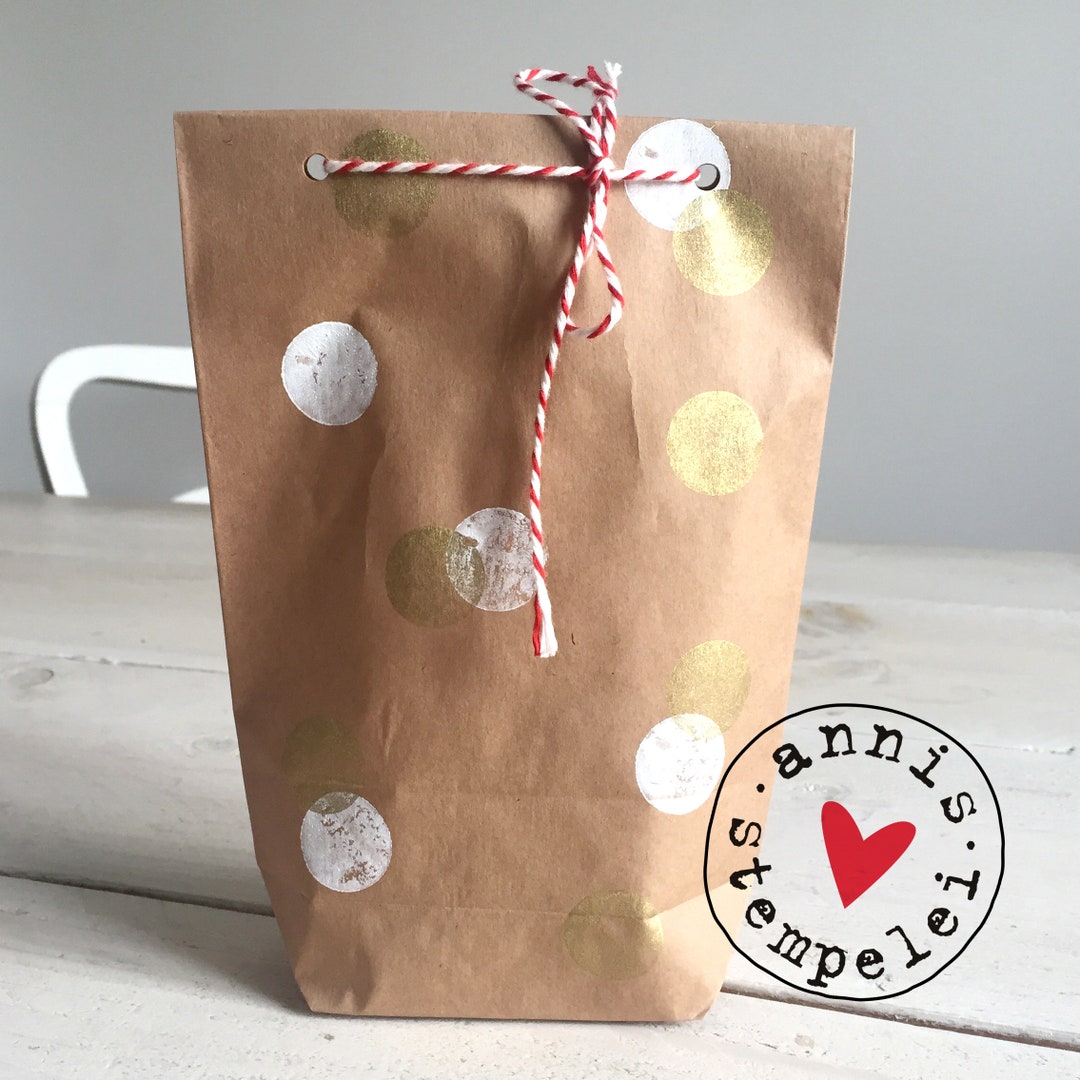 5 Gift Bags for Self-filling, White-gold - Etsy