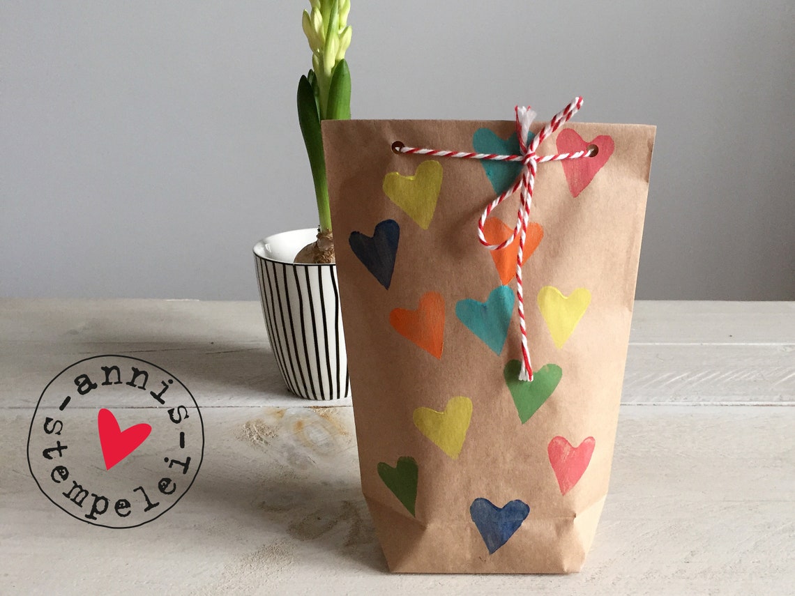 5 Gift Bags for Self-filling, Hearts - Etsy