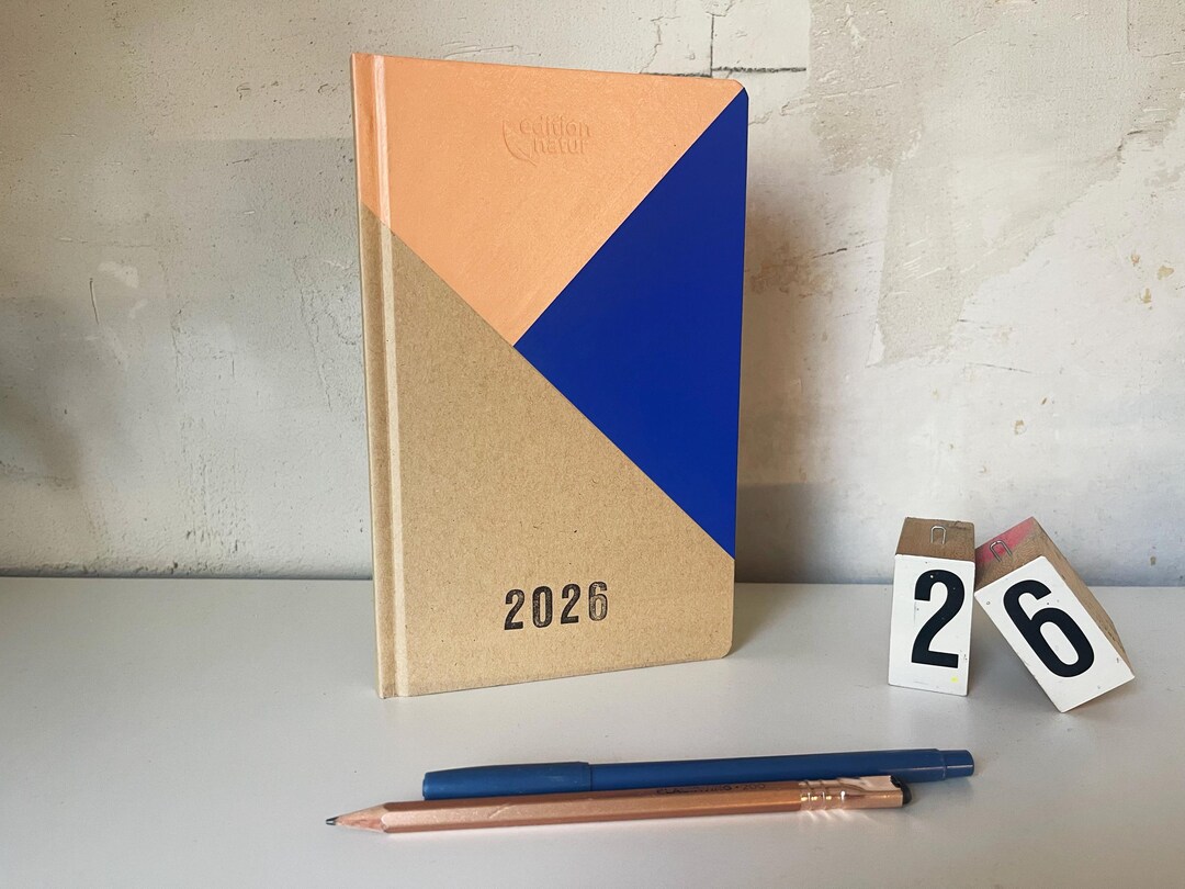 Pocket Calendar, Annual Calendar, Book Calendar 2026, D/E A5, Peach ...