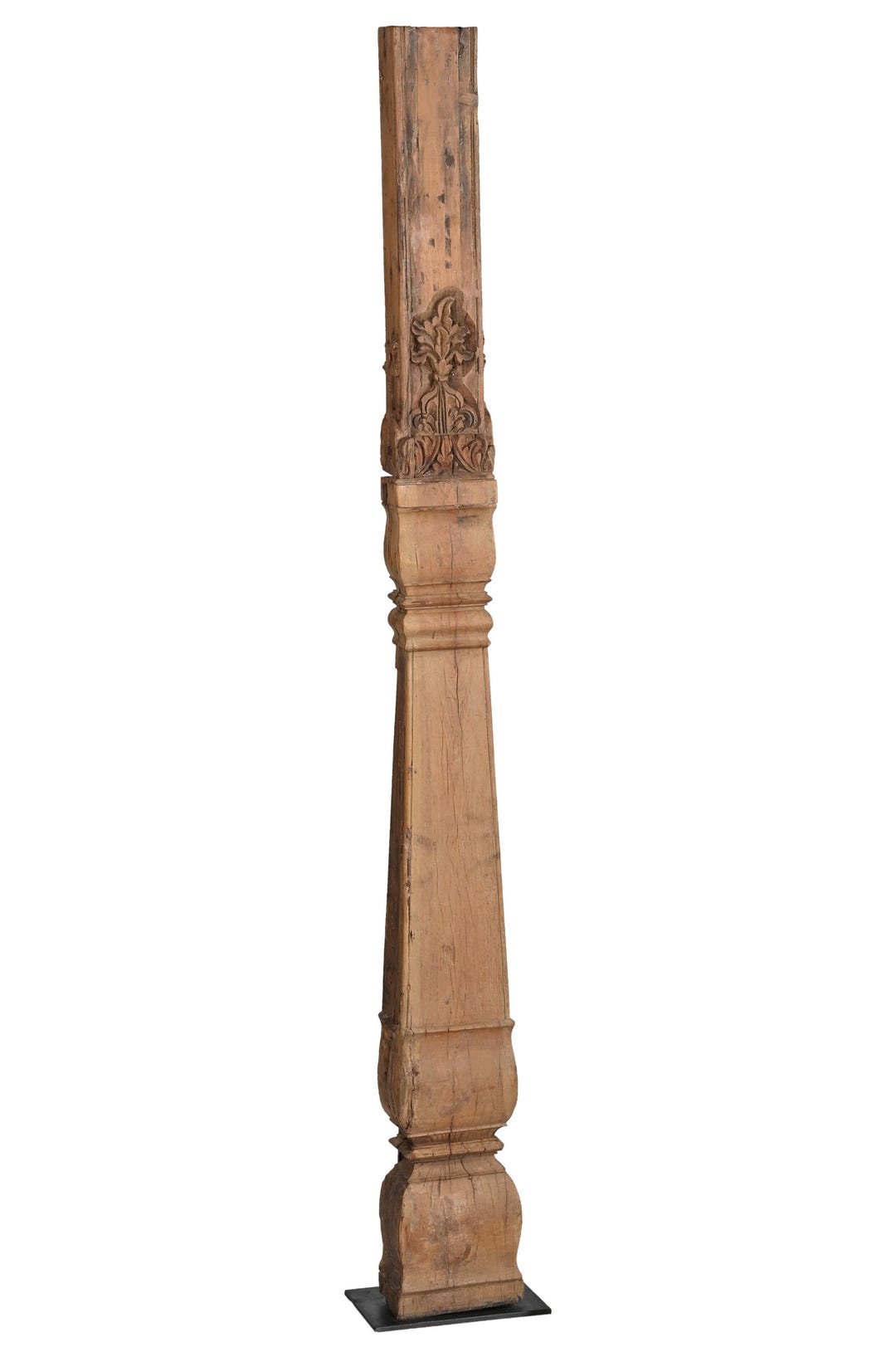 Wooden Pillar With Metal Stand - Etsy