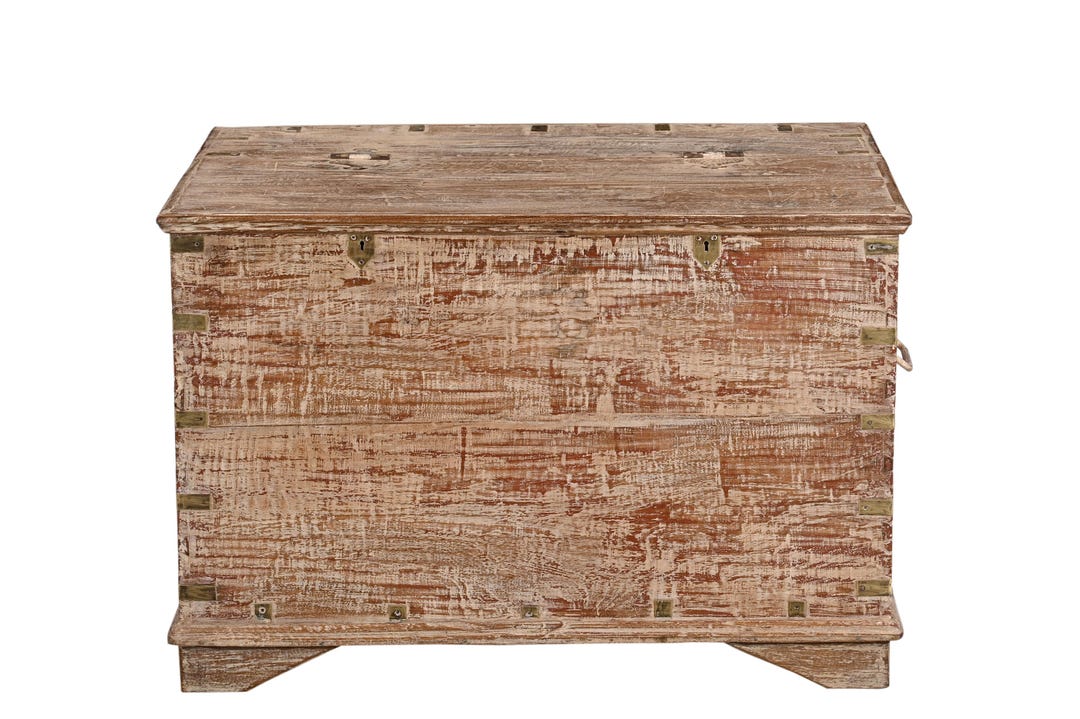 Handcrafted Wooden Vintage Trunk: Rustic Storage Chest - Etsy