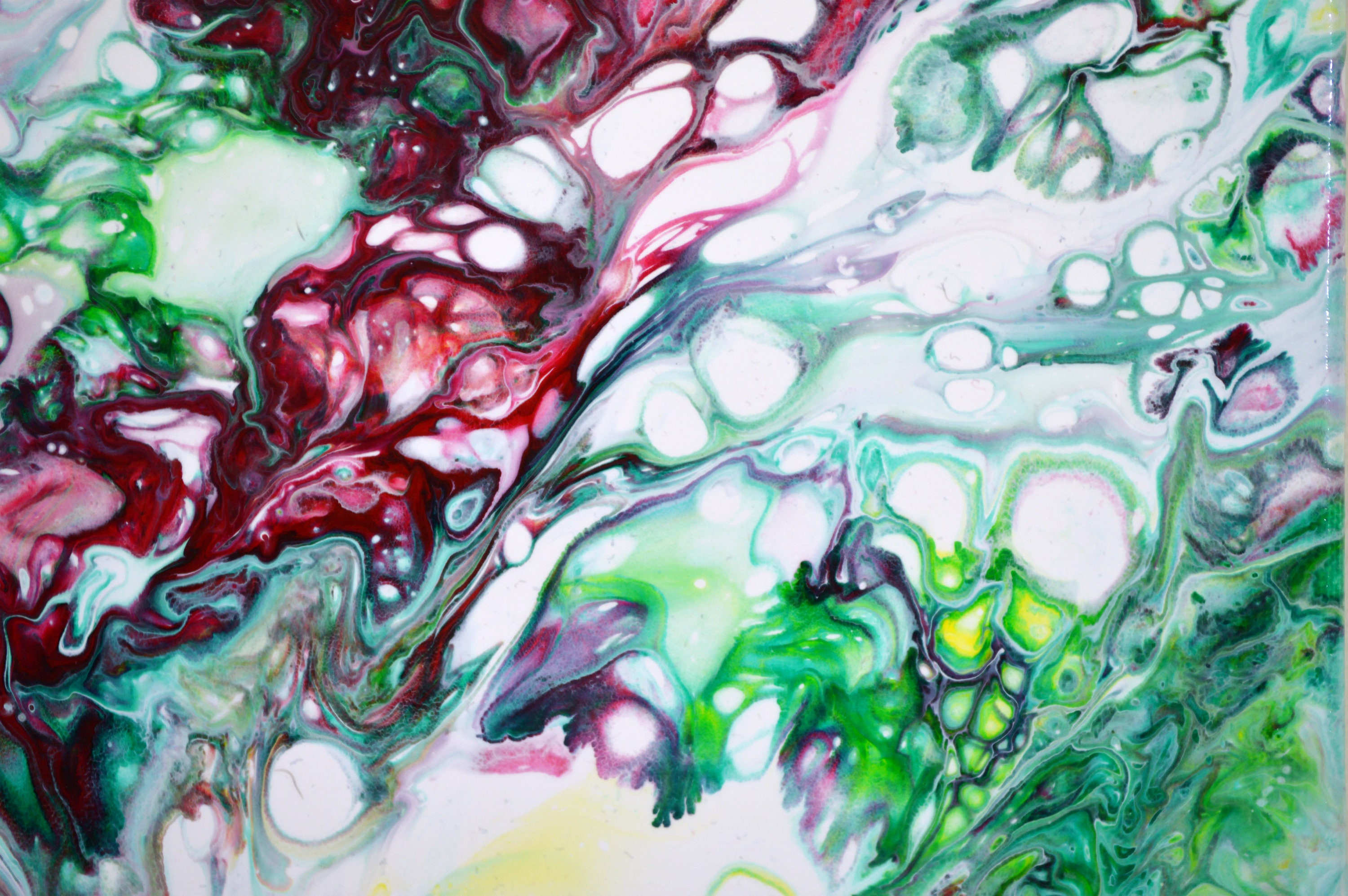 Acryl Bild Acryl Pouring Original Signiert | Etsy