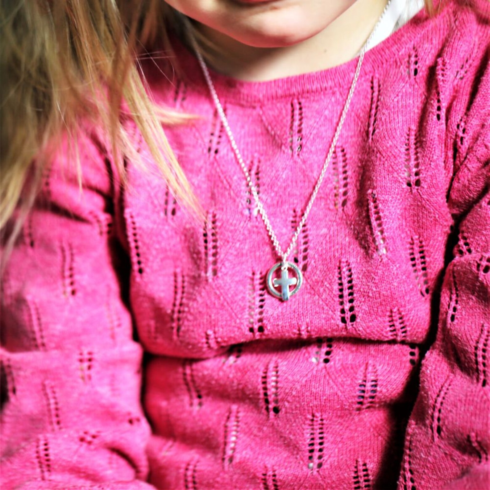 Silver Chain for Baptism Gift Confirmation 925 Silver Cross Engraving ...