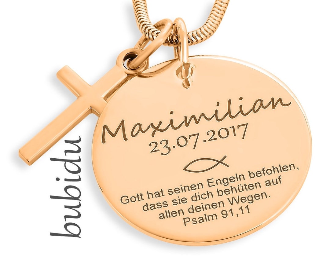 Baptism Jewelry Engraving, Baptism Necklace With Name, Baptism Cross - Etsy