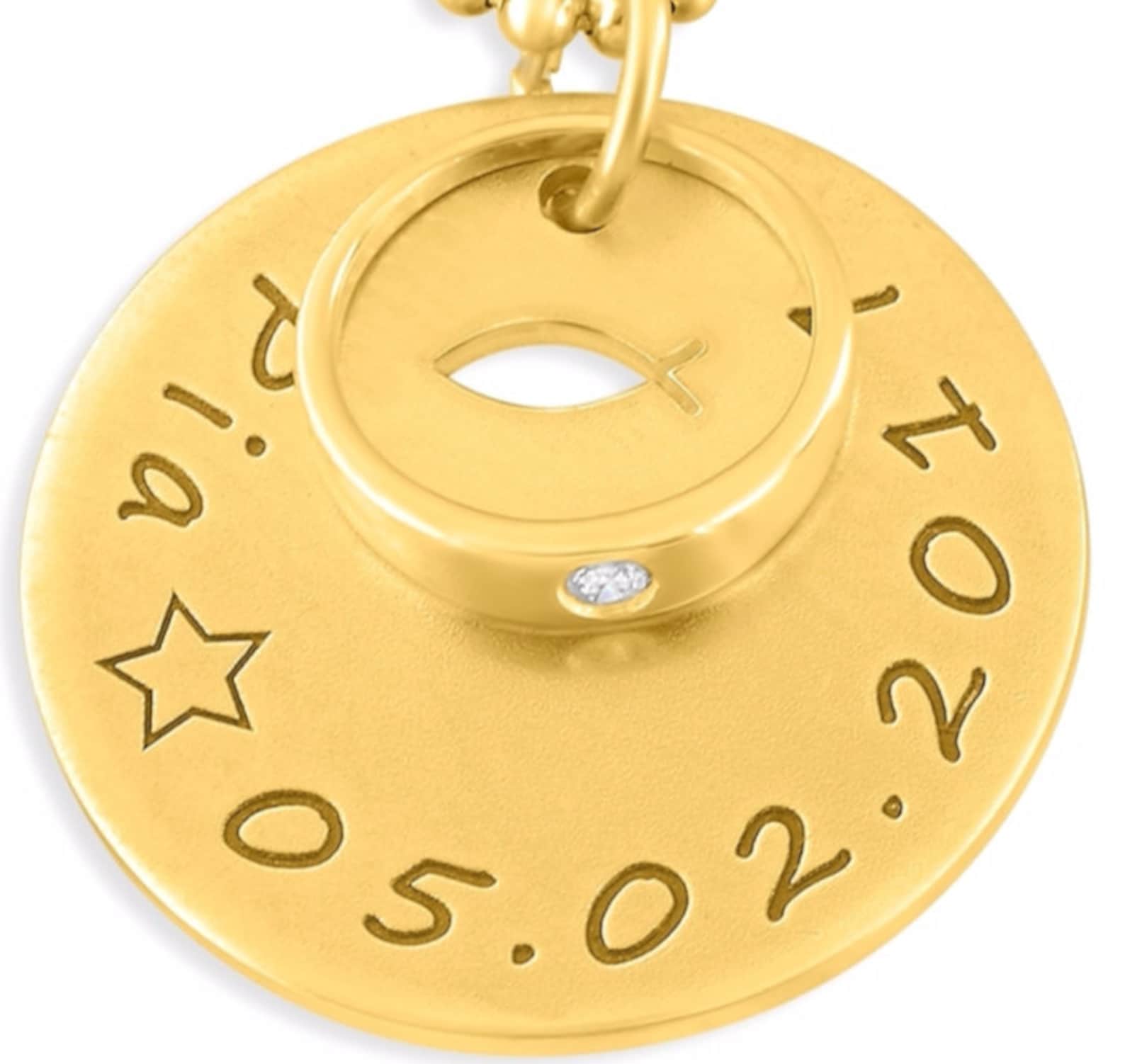 Baptism Jewelry With Baptism Ring Gold, Baptism Necklace With Name - Etsy