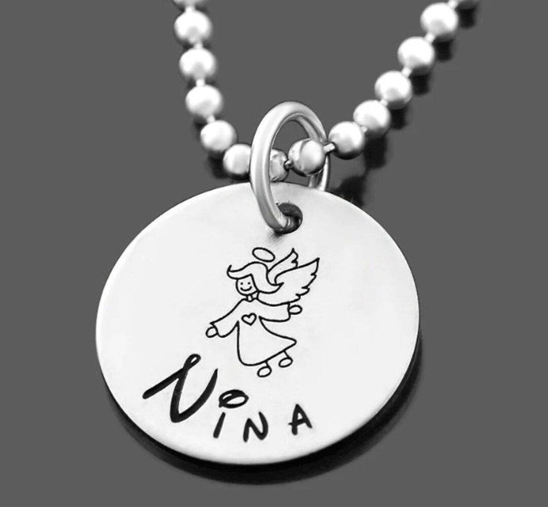 Guardian Angel Chain - Chain With Engraving - Children's Chain With ...