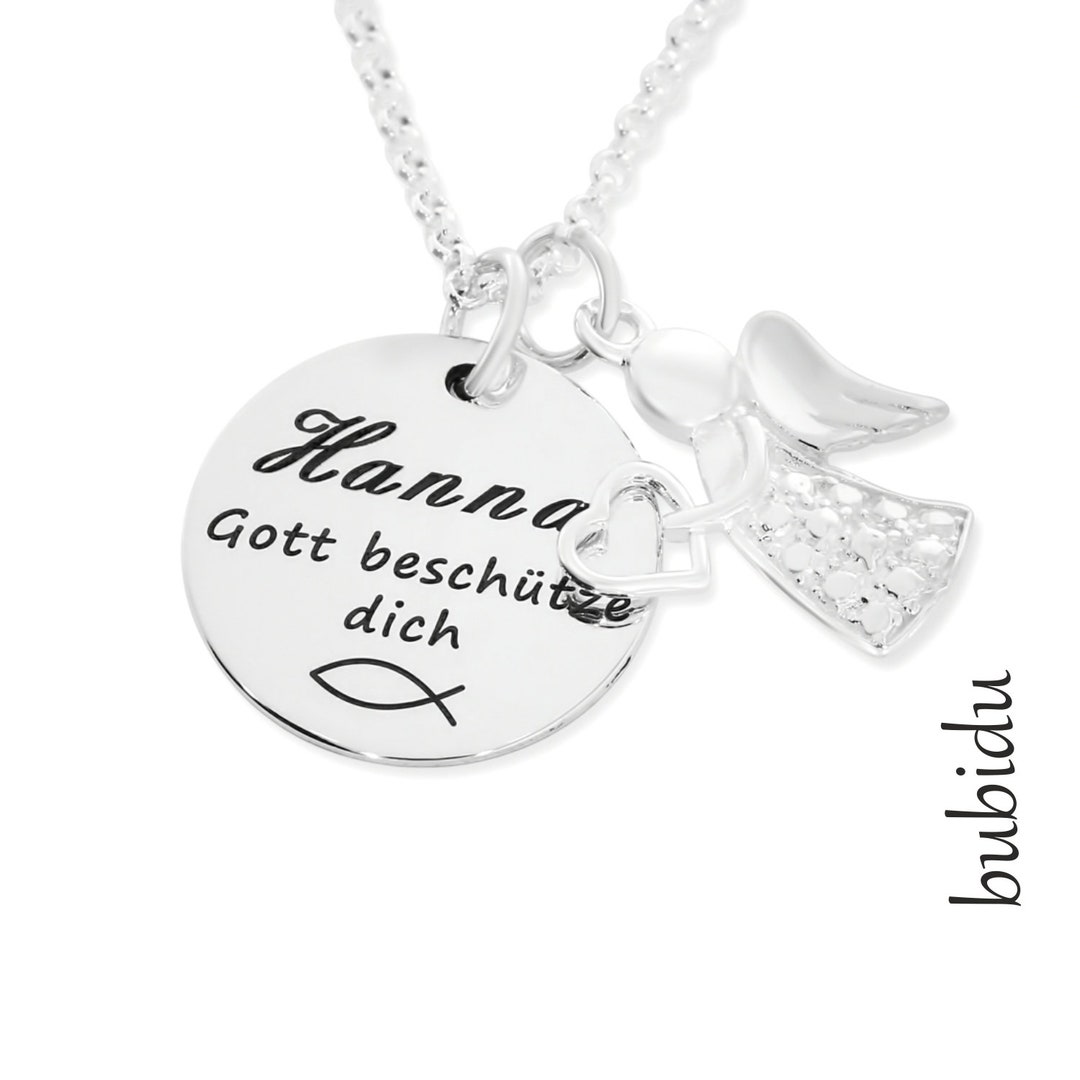 Chain for Baptism With Angel Pendant 925 Sterling Silver - Etsy