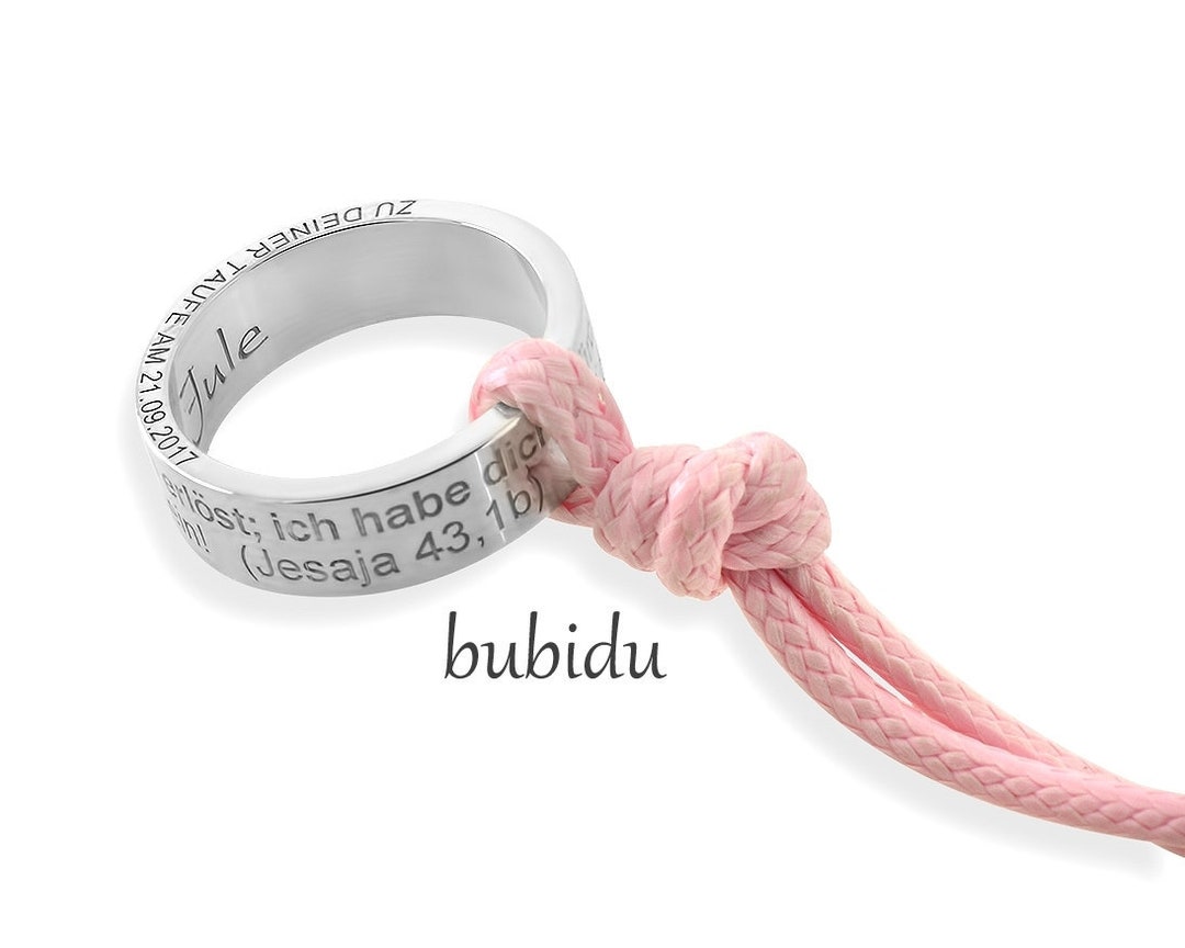 Baptism Necklace Girls Jewelry Baptism Engraving Baptism Ring - Etsy