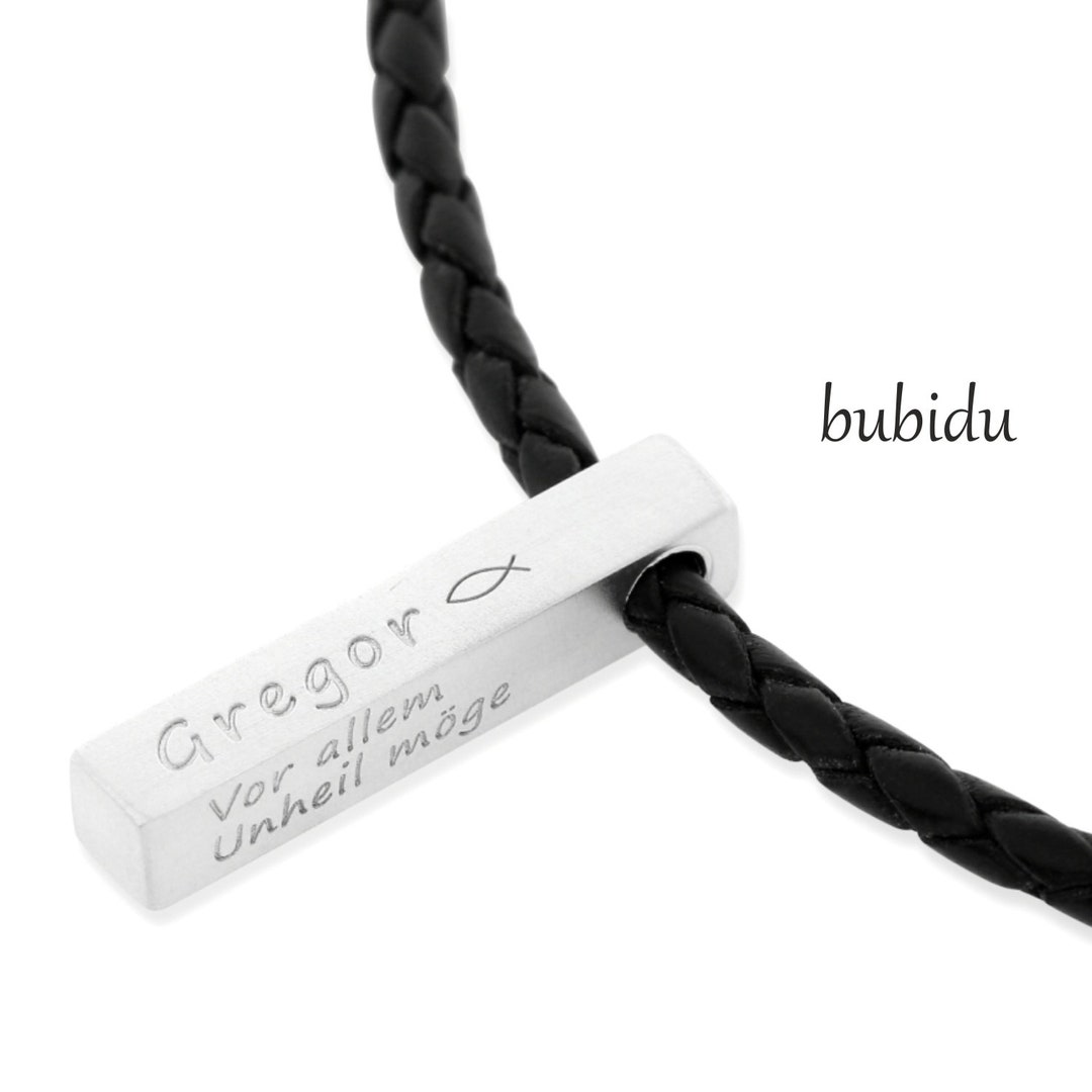Silver Bar Chain Engraving Bar Chain Personalized Wish Engraving ...
