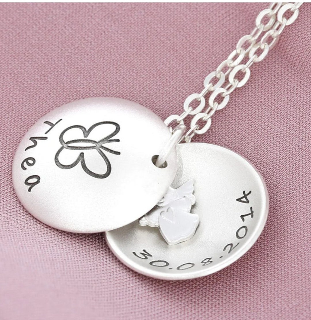 Baptism Medallion, Baptism Chain With Engraving, Jewelry Baptism - Etsy