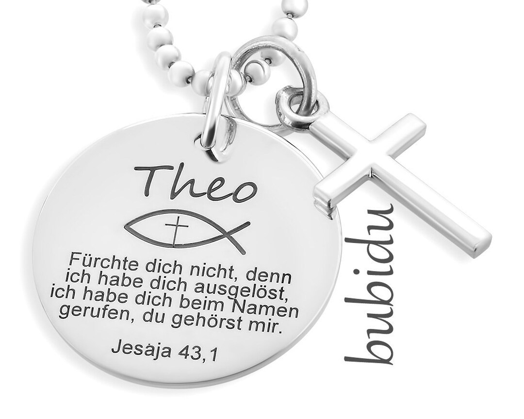 Baptism Necklace Boys or Girls, Baptism Jewelry Engraving, Psalm ...