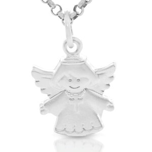 Guardian Angel Chain Children's Baptism Jewelry 925 Sterling Silver ...