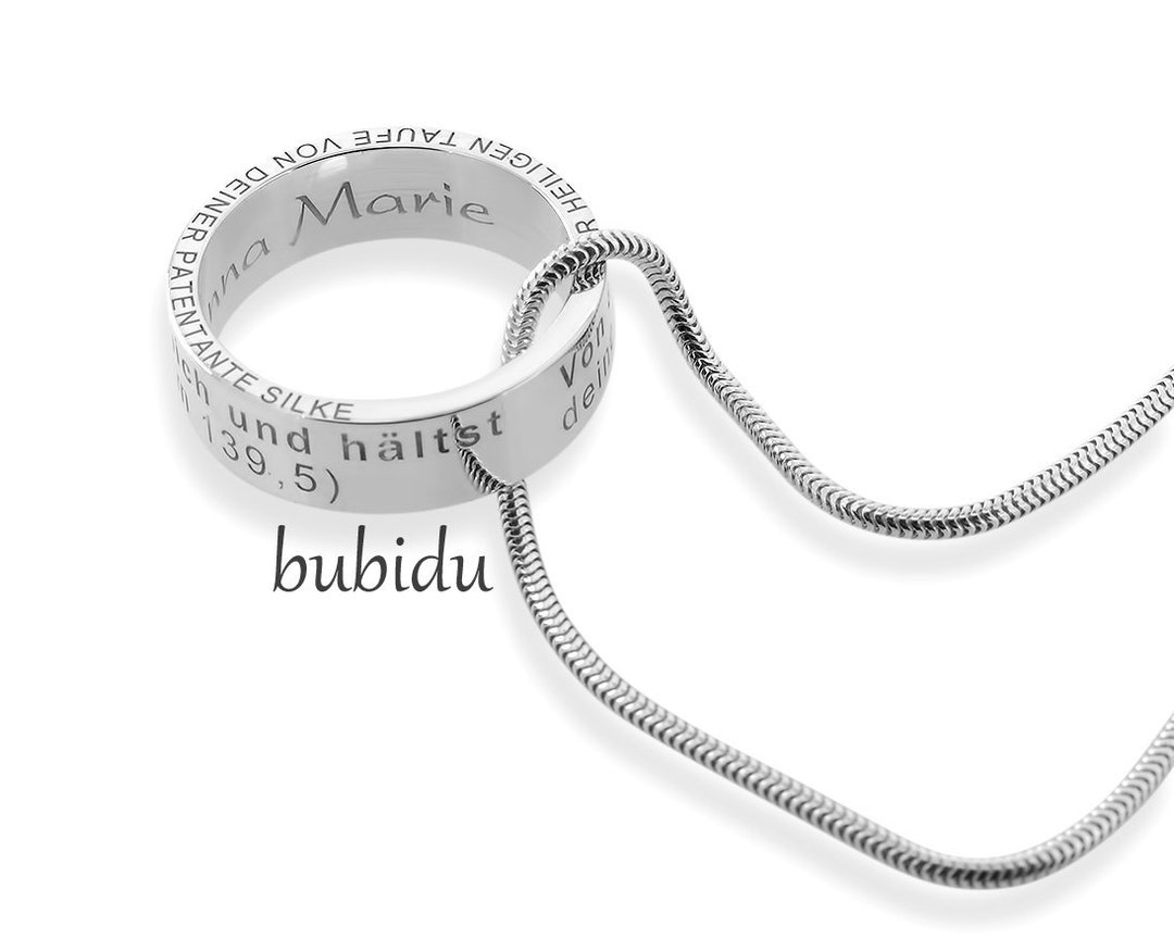 Baptism Ring Chain Engraving Baptism Jewelry Ring Baptism Baby - Etsy