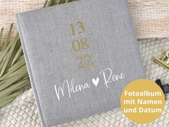 Personalisiertes Fotoalbum zur Hochzeit mit den Namen und - Etsy.de