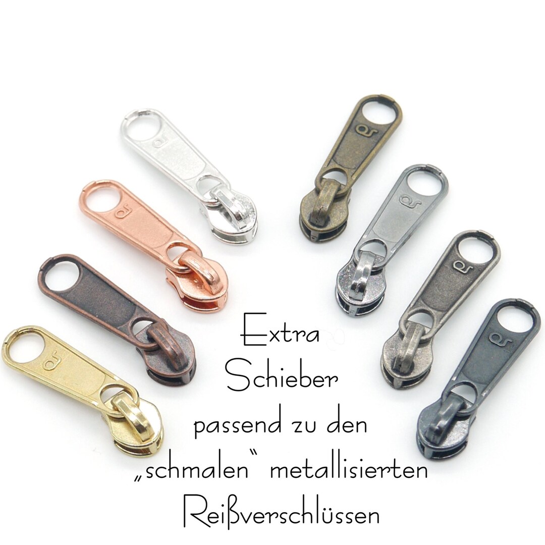 10 Sliders to Match the Narrow Metallized Zippers - Etsy