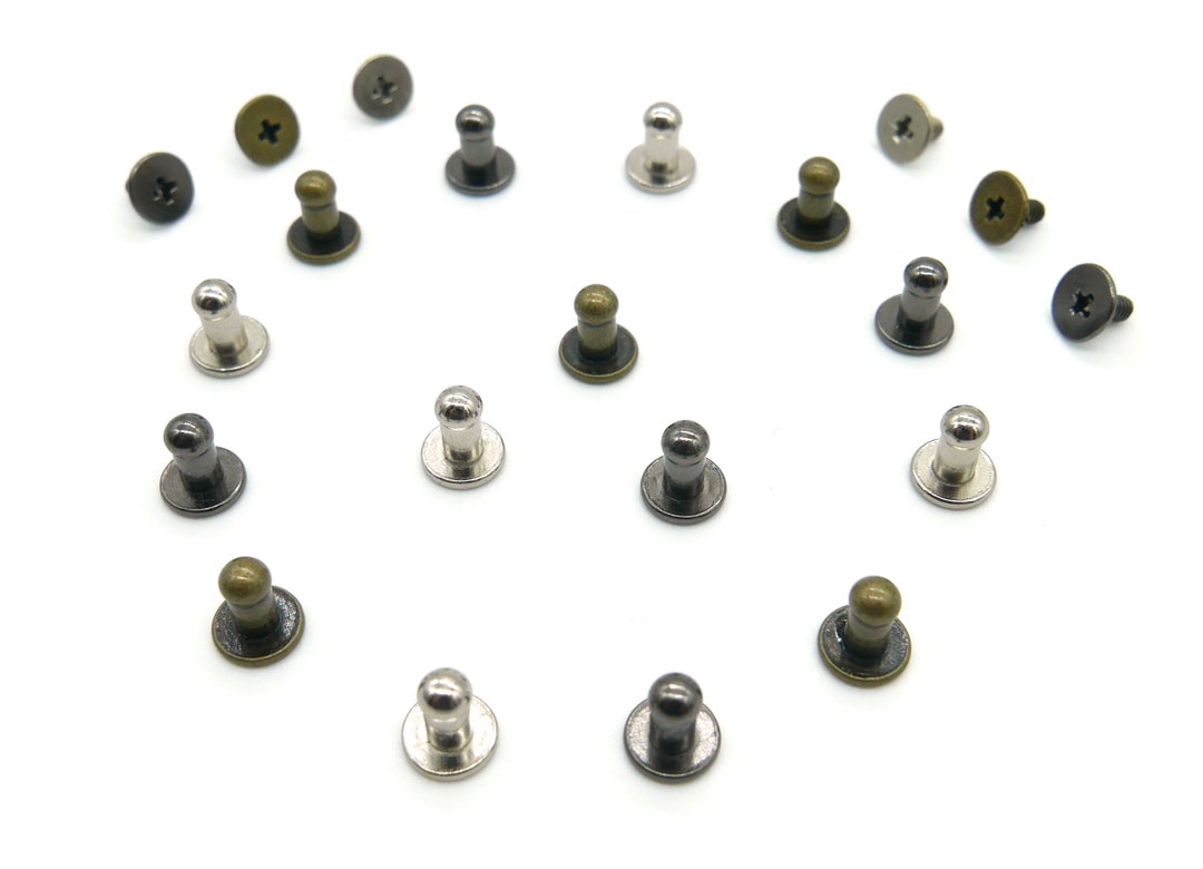 5 Saddle Rivets Book Screws Diameter Approx. 4 Mm - Etsy