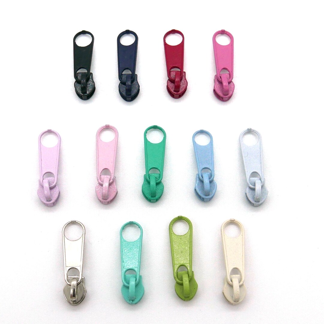 Slider/zipper, 3 Mm, 10 Pieces, Various Colours to Choose From - Etsy