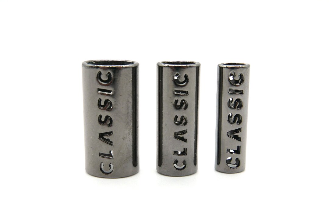 2 Metal Cord Ends, Black Nickel, Cord End, Cord Stopper - Various Sizes ...