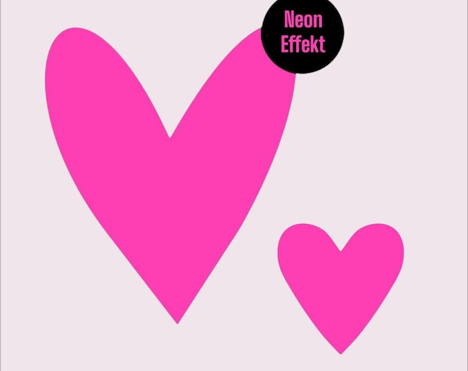 Sticker Heart Neon Pink | Sticker Birthday Labels Wedding - Etsy