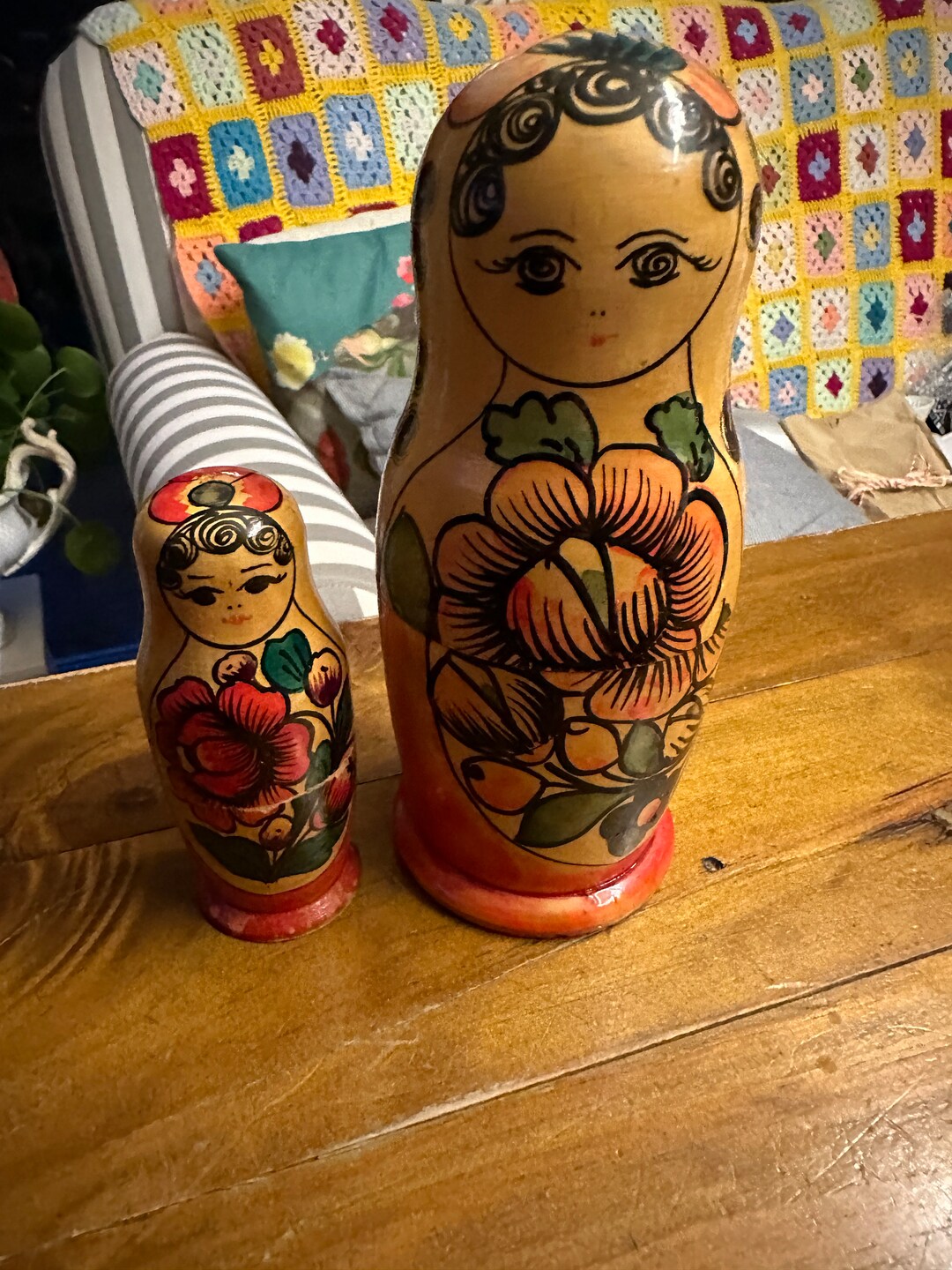 Vintage Babushka Matrioschka Folklore Beautifully Painted 15 Cm 2 ...