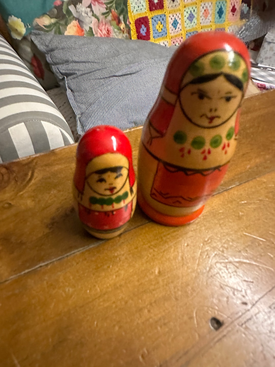 Vintage Babushka Matrioschka Folklore Beautifully Painted 8 Cm 2pcs - Etsy