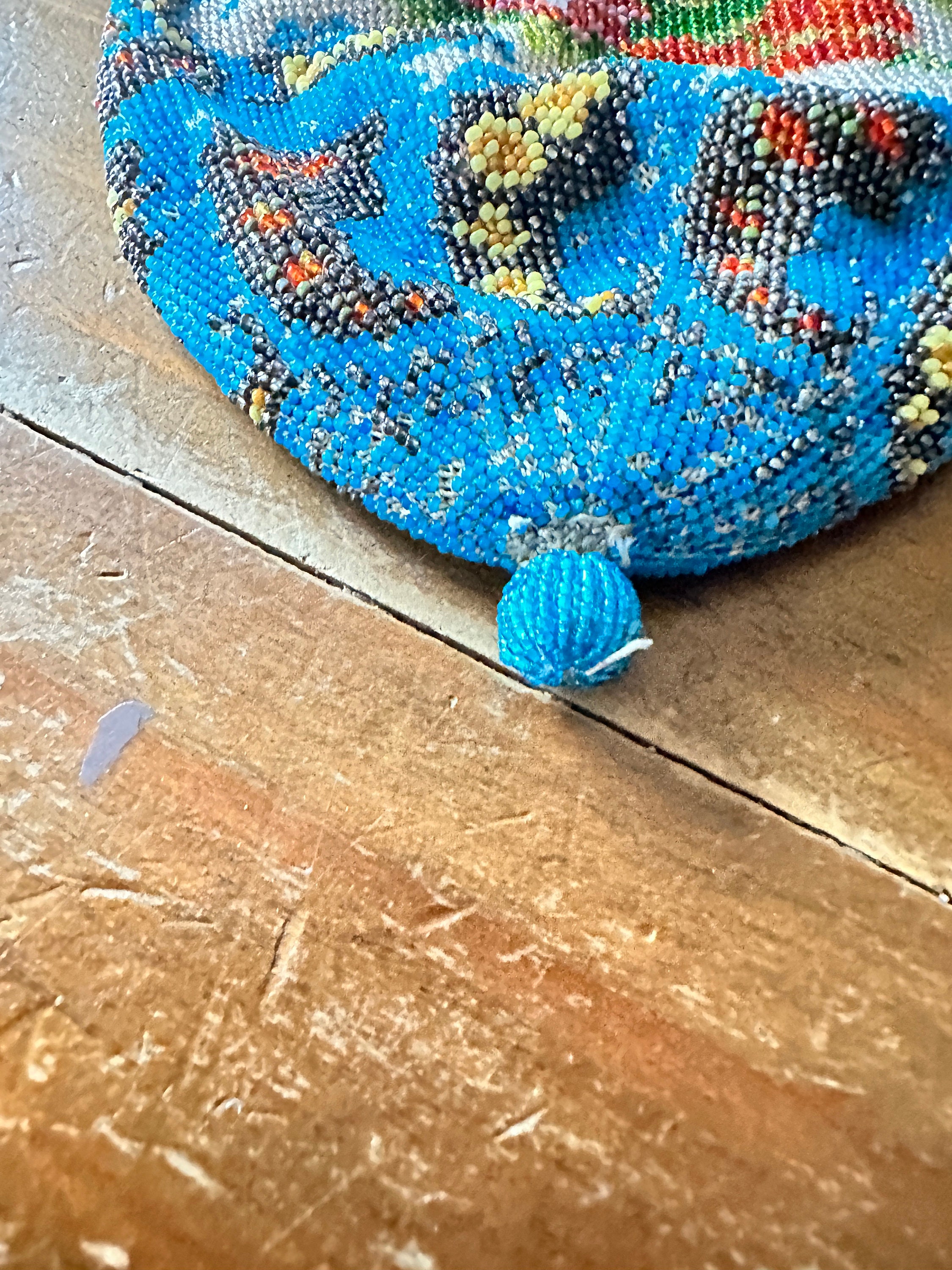 Vintage Brocante Art Deco, Art Nouveau Reticule Beaded Bag Clapper Bag ...