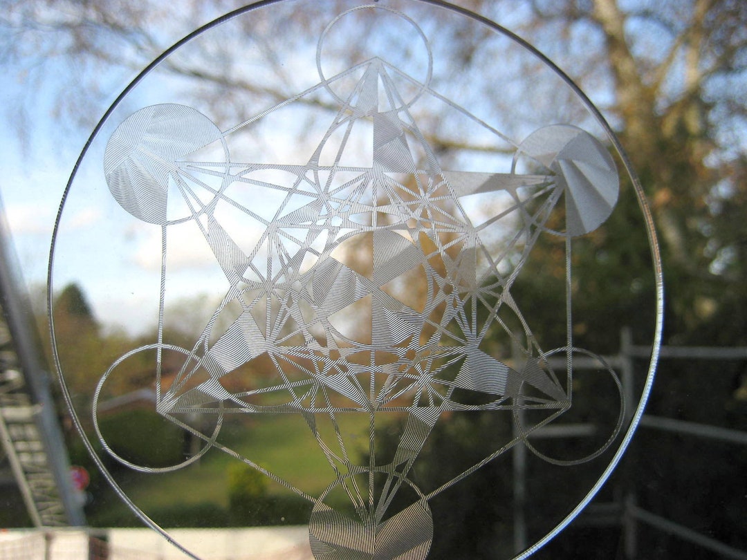 Metatron's Cube on Clear Acrylic Glass 11.4 Cm - Etsy