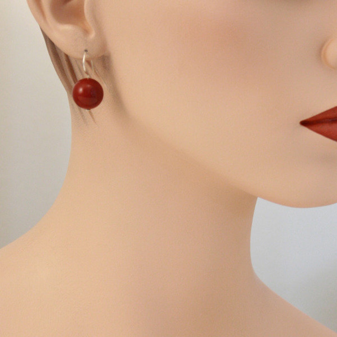 Drop Earrings Red Core Shell Pearls - Etsy