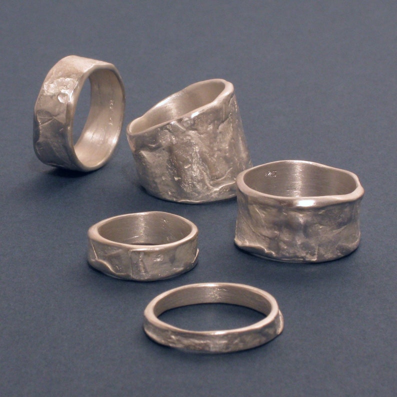 Silver Cast Ring 0.47 Inch 12 Mm | Etsy