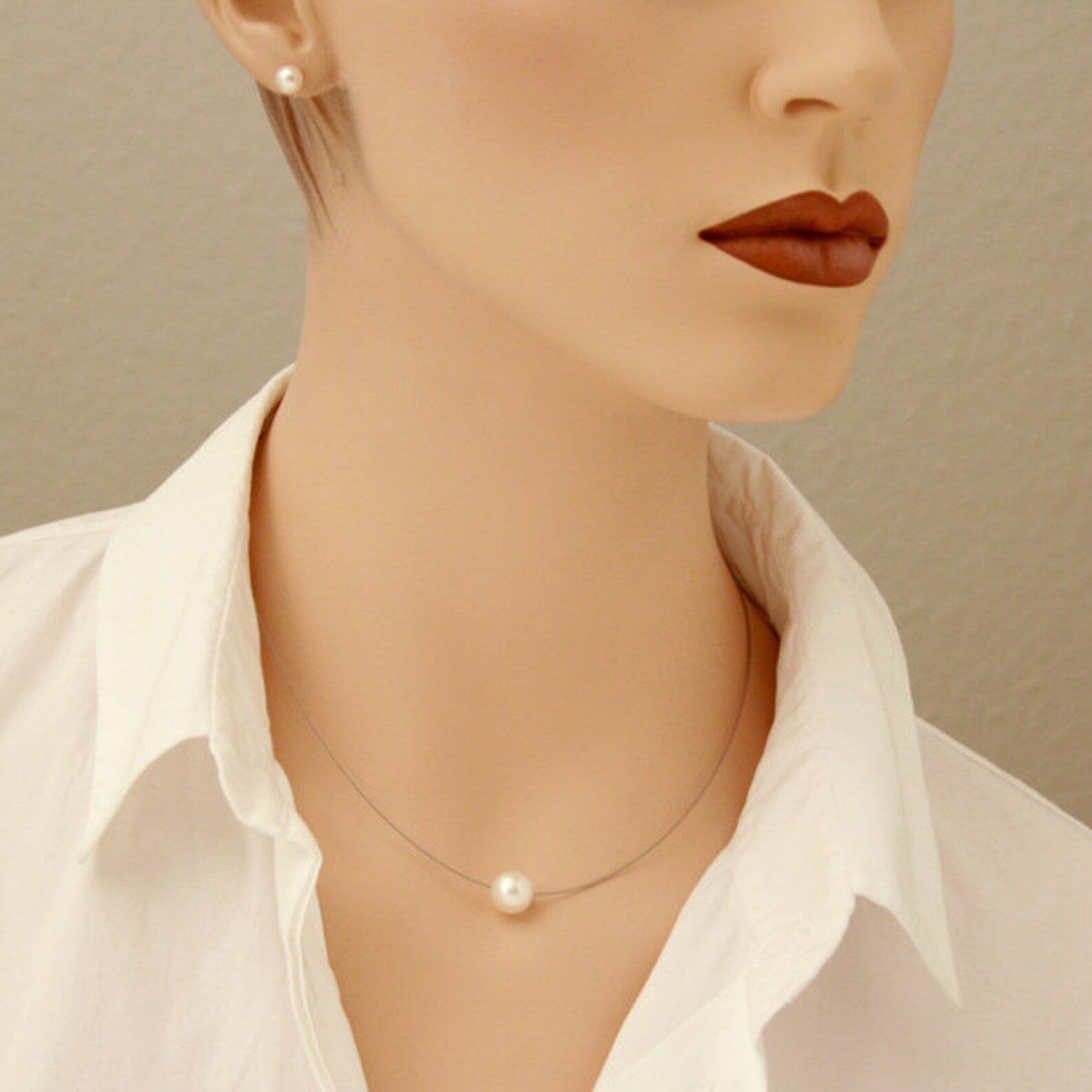 Silver Circlet With Pearl Pendant - Etsy