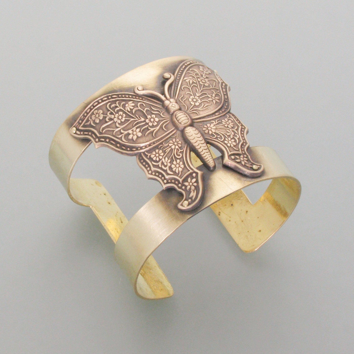 Butterfly Brass Bangle - Etsy