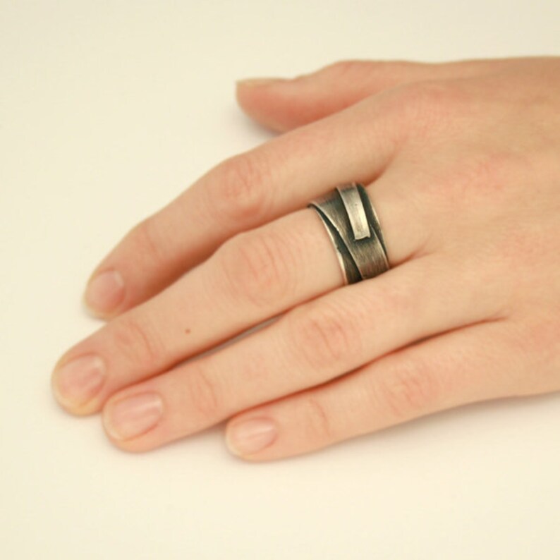 Slender Silver Coiled Ring | Etsy