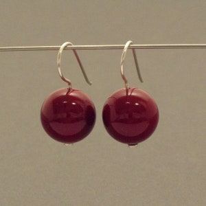 Drop Earrings Red Core Shell Pearls - Etsy