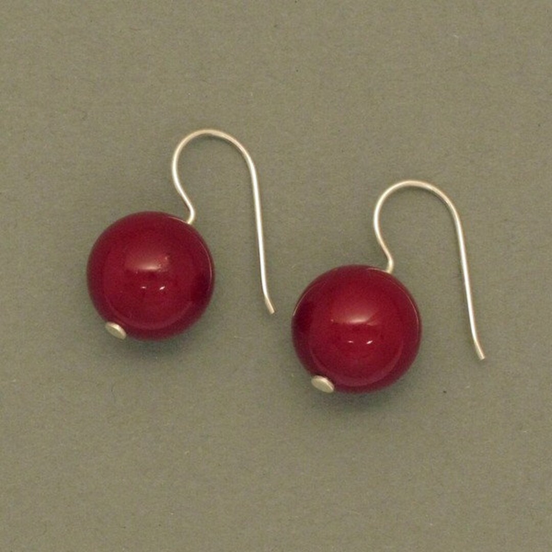Drop Earrings Red Core Shell Pearls - Etsy