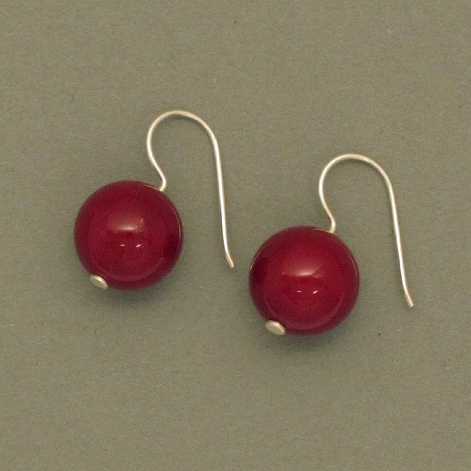 Drop Earrings Red Core Shell Pearls - Etsy