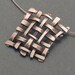 Lattice Blackened Silver Pendant - Etsy