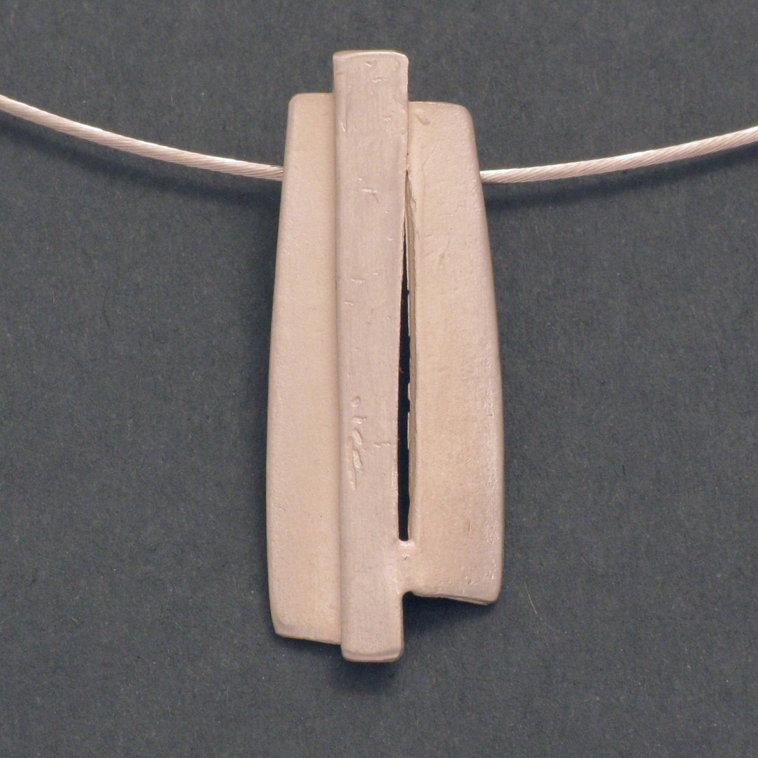 Barbara Small Untarnished Silver Pendant - Etsy