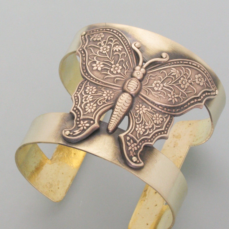 Butterfly Brass Bangle - Etsy