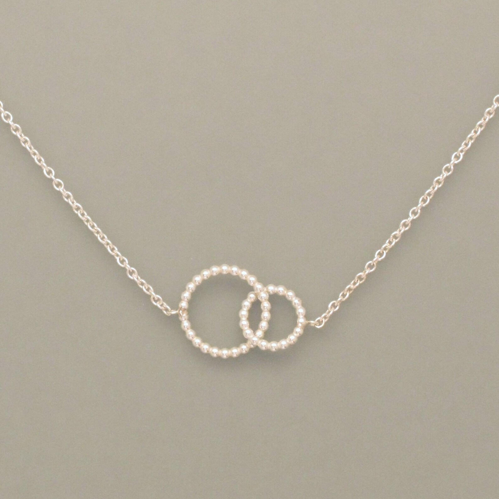 Kette mit zwei Ringen in Silber - Etsy.de