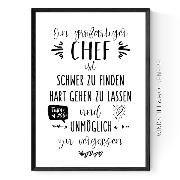 Karte abschied chef - Etsy.de