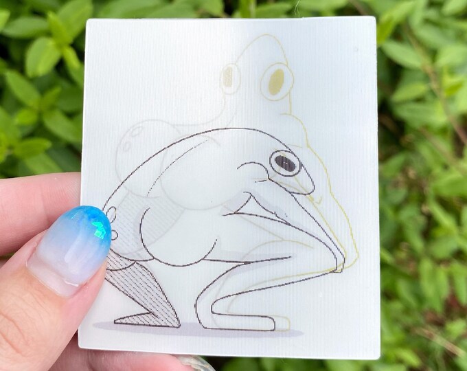 Twerking Frog- Lenticular Sticker - Etsy