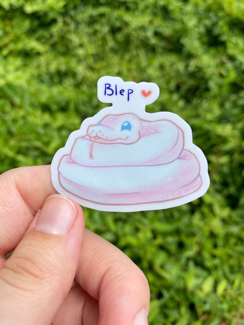 Blep Snake Waterproof/scratchproof Sticker - Etsy